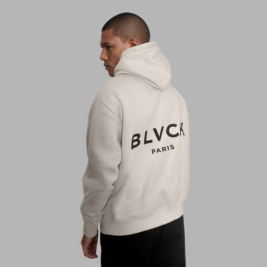 Blvck Paris | Oversized Fleece Cotton Hoodie in Beige