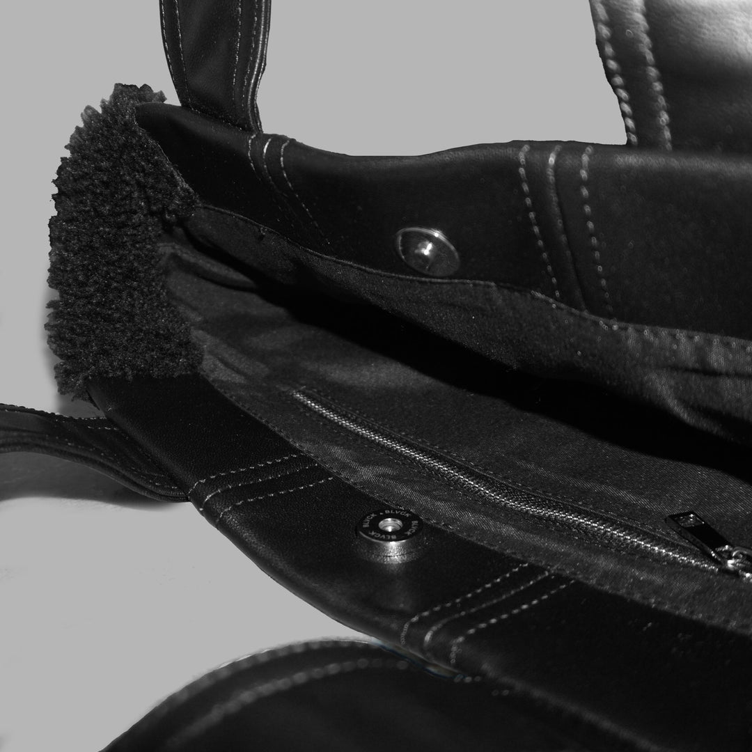 Blvck Paris | Black Sheepskin Leather Midnight Bag