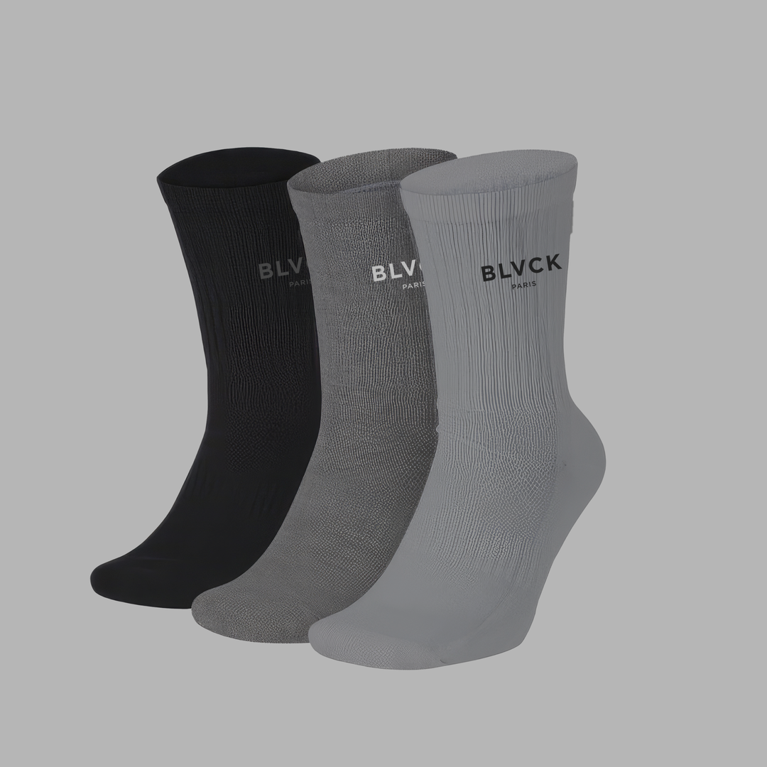 Black Socks Set | 3 Pairs | Blvck Paris
