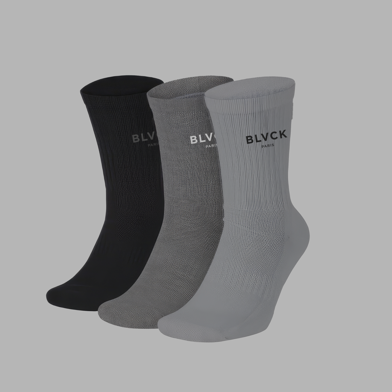 Black Socks Set | 3 Pairs | Blvck Paris
