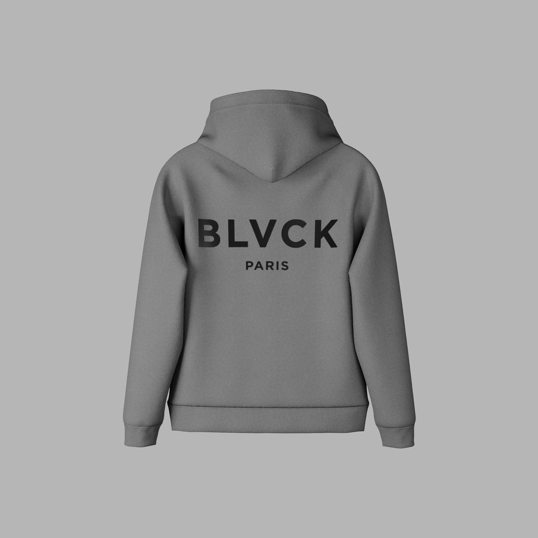 Blvck Paris | Oversized Fleece Cotton Hoodie in Light Grey