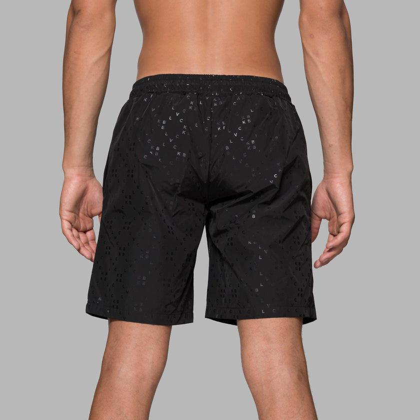 Black Monogram Shorts | Blvck Paris